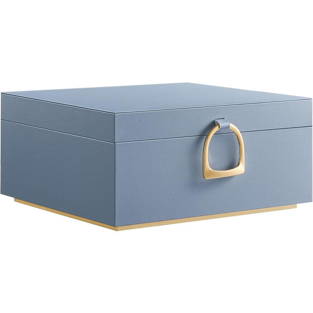 Elegant 2-Layer Jewelry Box with Handle, Misty Blue UMQWY4 - The Home Depot