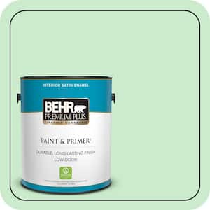 BEHR PREMIUM PLUS 8 oz. #P390-2 Chilled Mint Semi-Gloss Interior ...