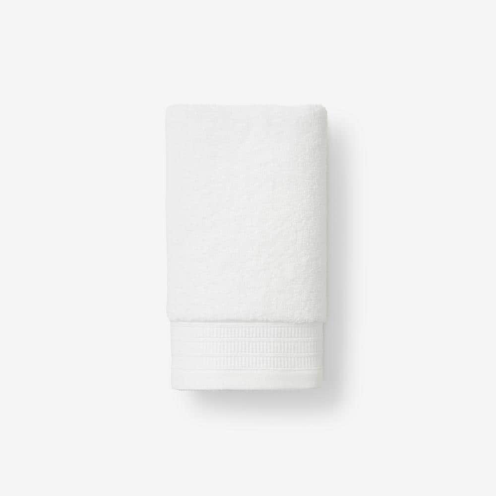 The Company Store Company Cotton Plush Spa Solid White Cotton Single ...