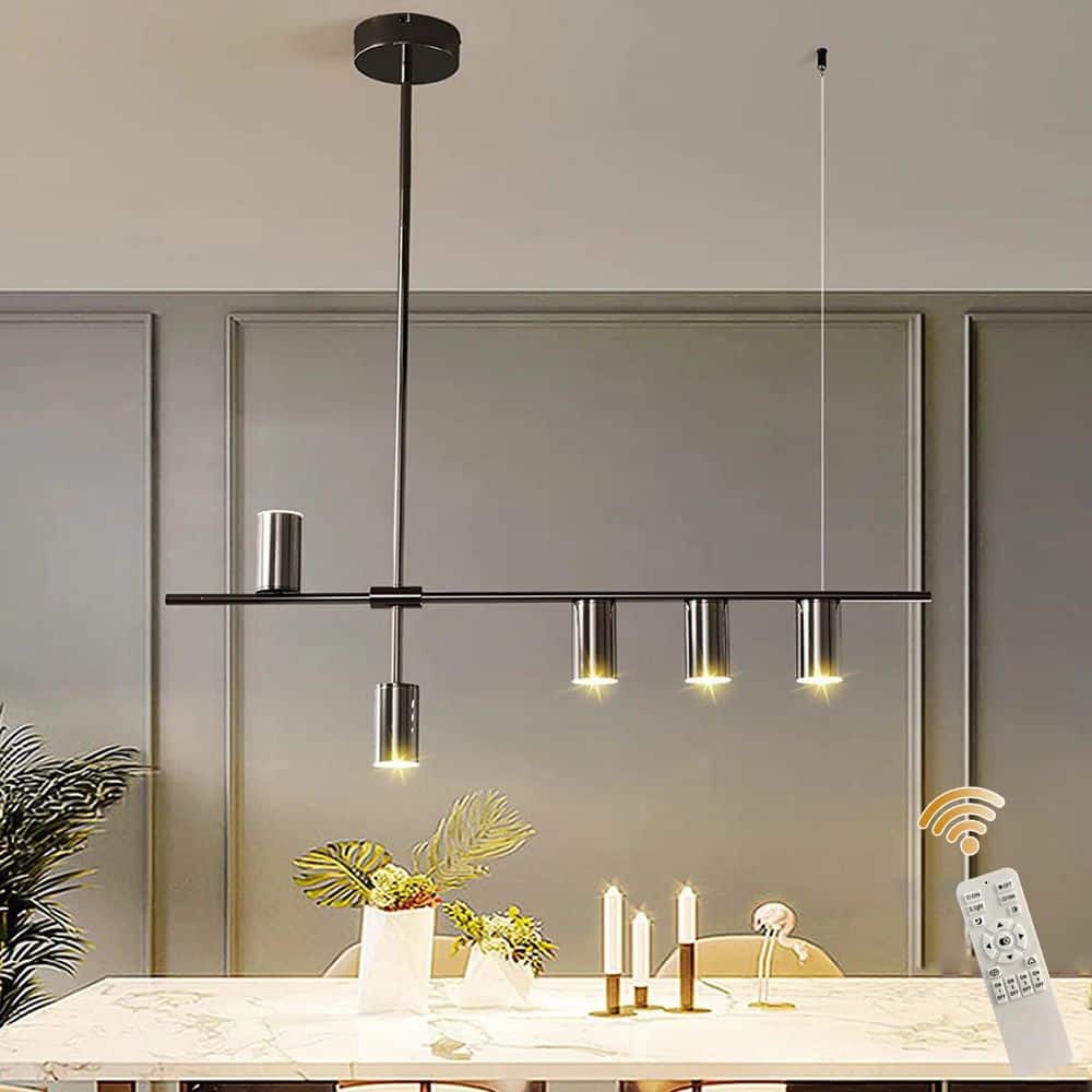 Genoci 30-Watt 5-Light Black Linear Dimmable Integrated LED Kitchen ...