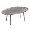 Kate and Laurel Alessia 34 in. Silver Oval Metal Coffee Table 225838 ...