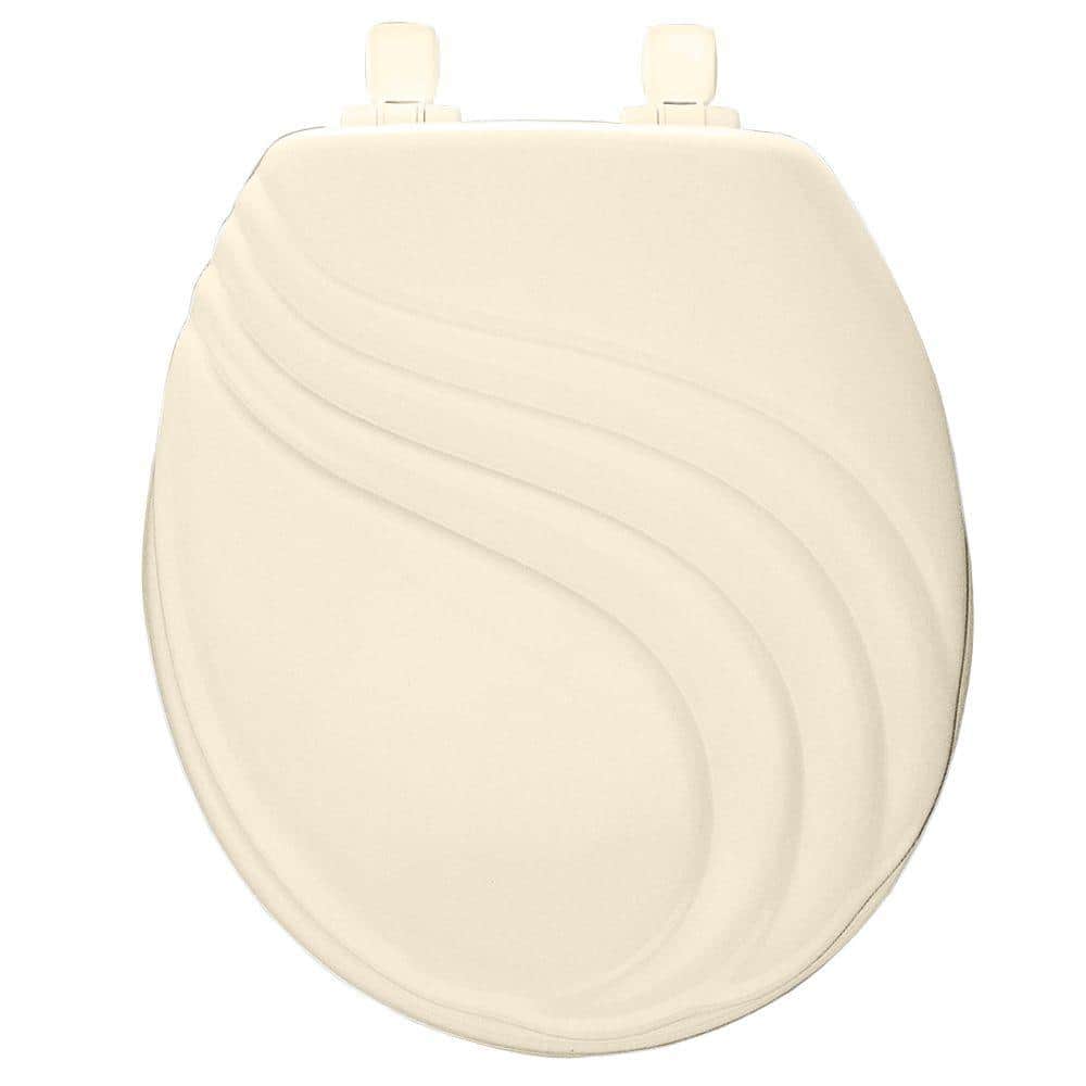 BEMIS Sculptured Swirl Slow Close Enameled Wood Round Closed Front ...