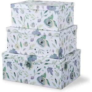 Afoxsos In Full Bloom - Set of 3: Floral Decorative Boxes with Lids ...