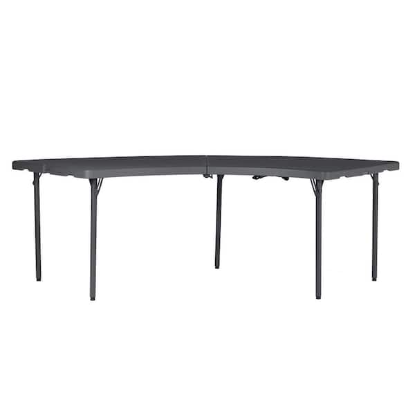Unbranded Classic Moon Gray Commercial Blow Mold Folding Table 60527SGY1E