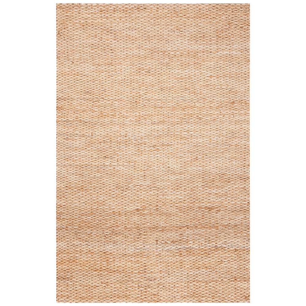 SAFAVIEH Natural Fiber Beige 8 ft. x 10 ft. Woven Solid Area Rug NF110A ...