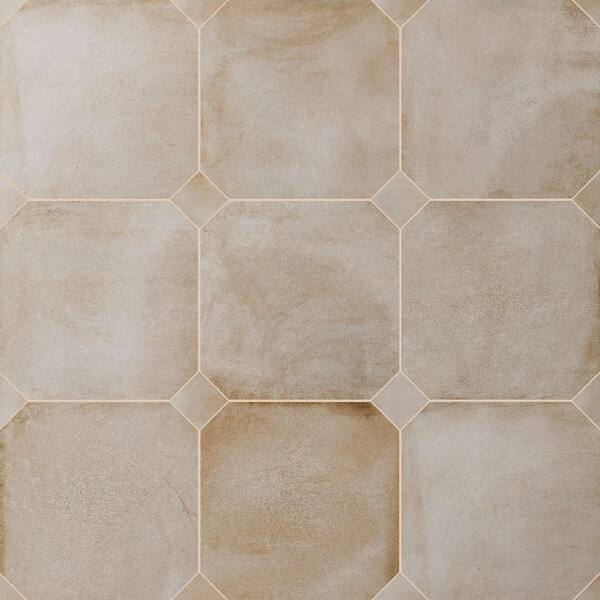 Merola Tile Laverton Octagon Arena with Taco Beige 8 in. x 8 in ...