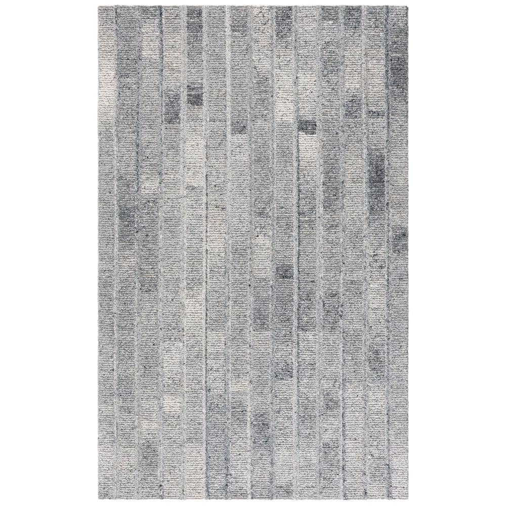 SAFAVIEH Harvest 4 ft. x 6 ft. Gray Isometric Tile Area Rug HVT108F-4 ...