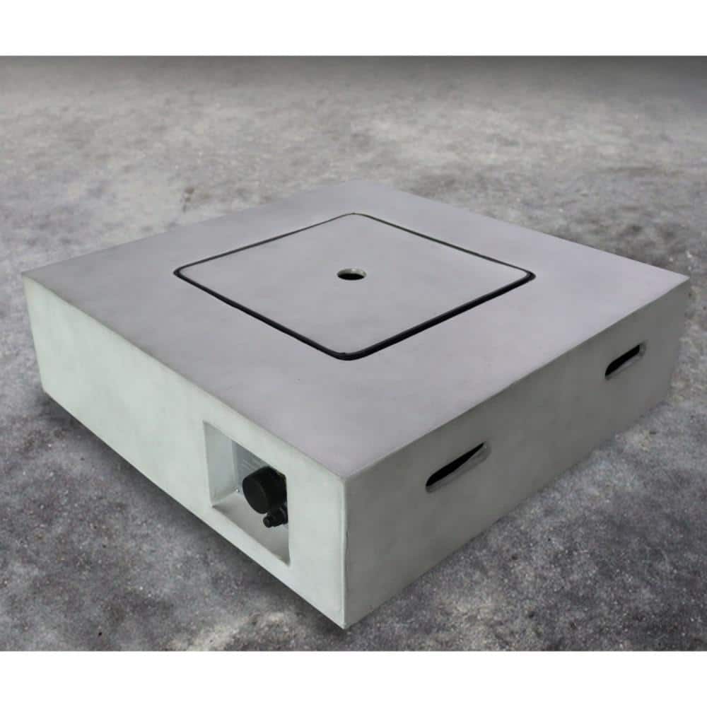 Kadehome 30 in. Square 40000 BTU Gray Propane Natural Gas Outdoor Fire Pit Table KD-F984-A - The ...