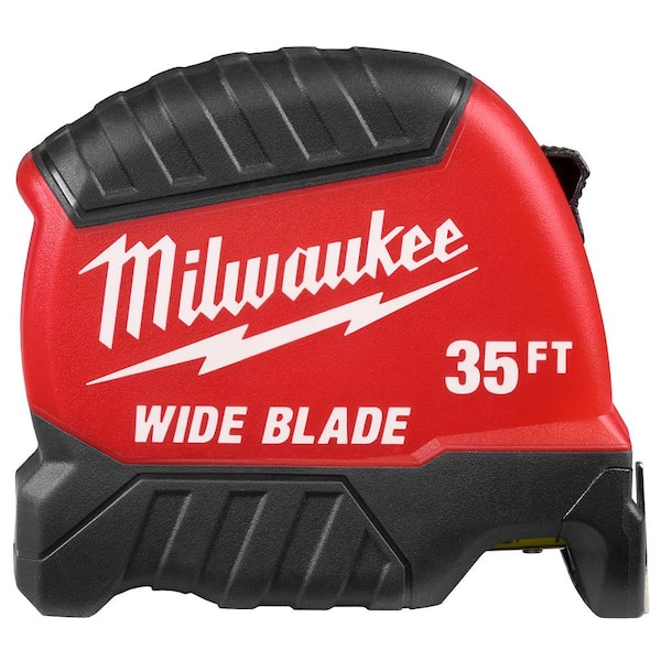 Milwaukee 35 ft. Wide Blade Tape Measure With 18 ft. Reach 48-22-1235 ...