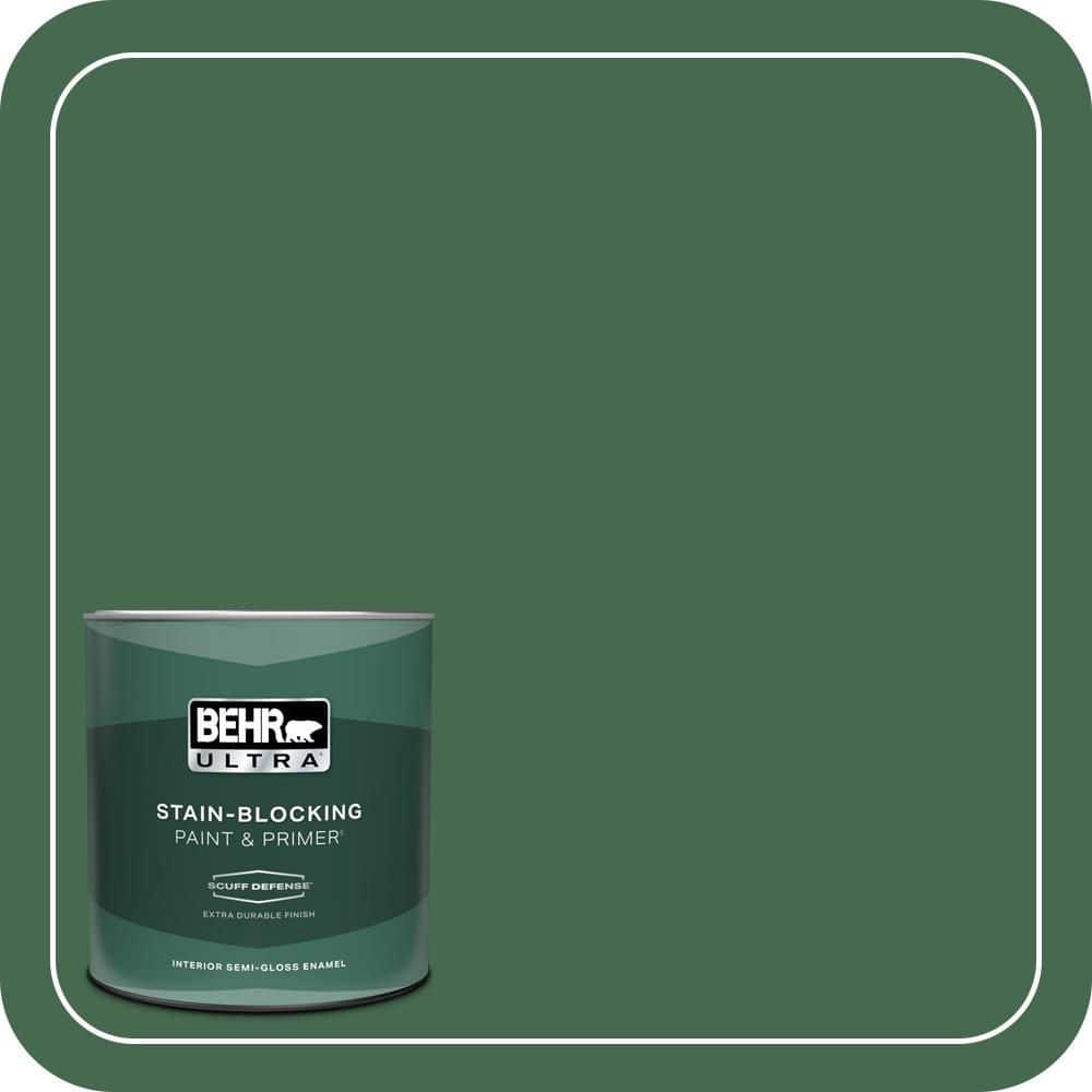 BEHR ULTRA 1 qt. #M410-7 Perennial Green Extra Durable Semi-Gloss ...