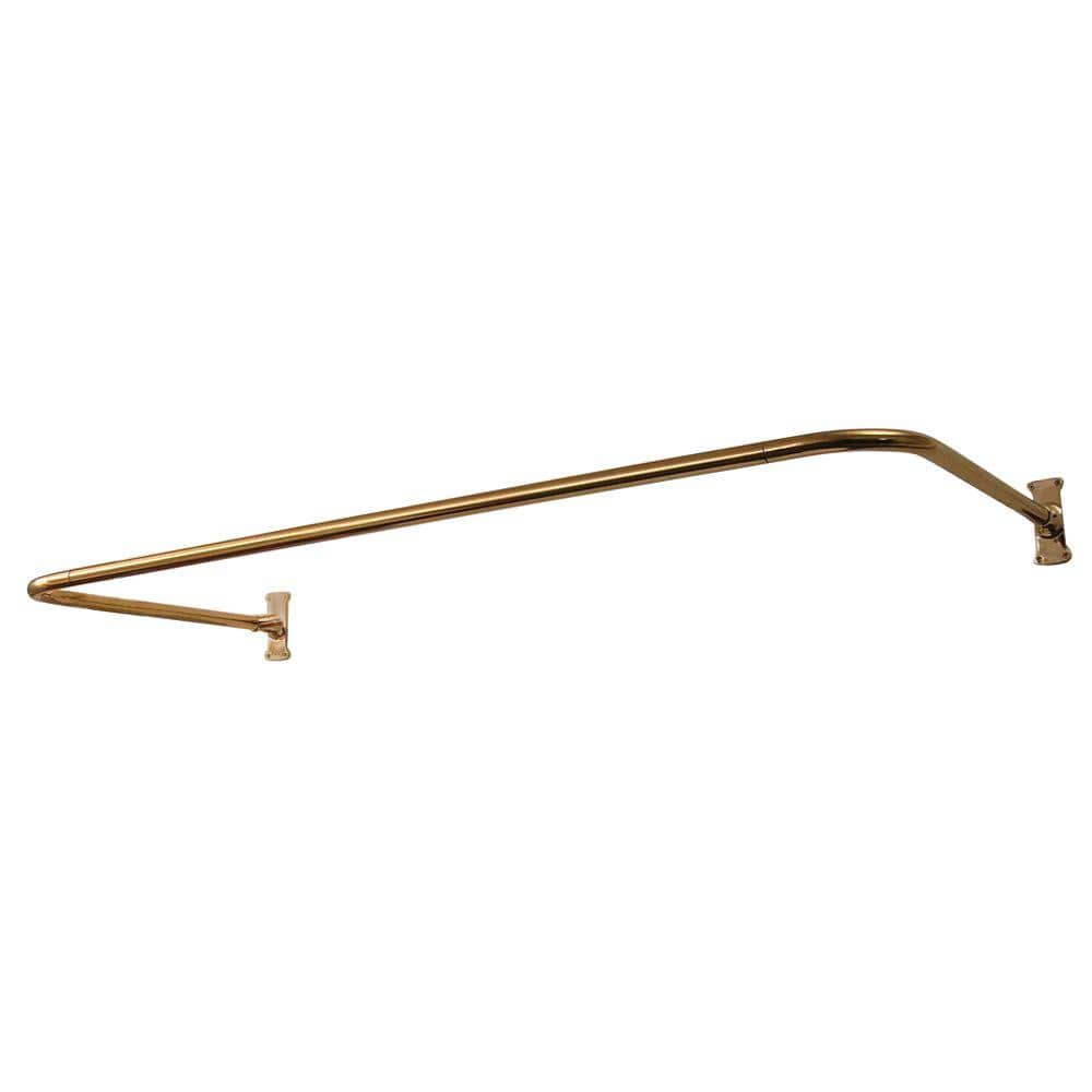 Barclay Products 54 in. x 26 in. U Shower Rod in Polished Brass 4140-54 ...