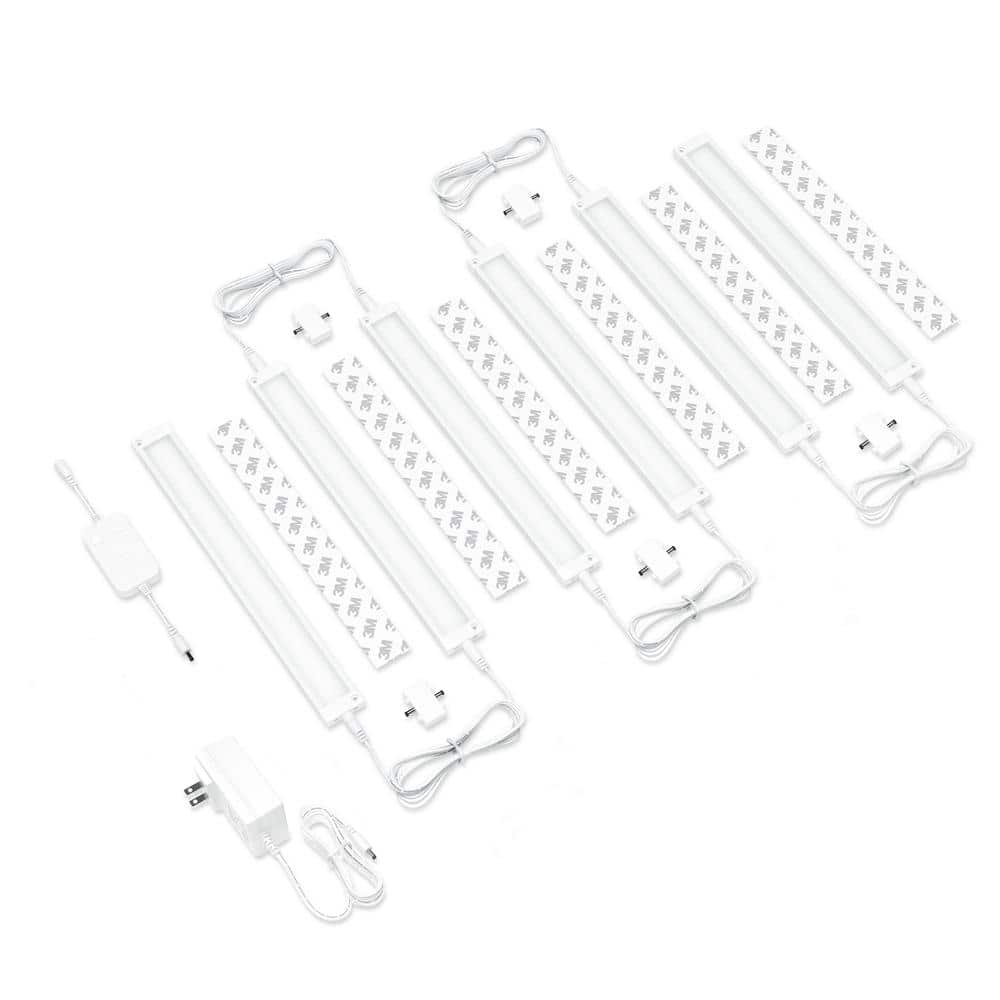 ESHINE Works with Alexa, Google 12 in. White Smart Dimmable LED Under ...