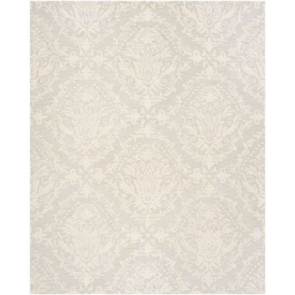 SAFAVIEH Blossom Sage/Ivory 9 ft. x 12 ft. Geometric Diamond Floral ...