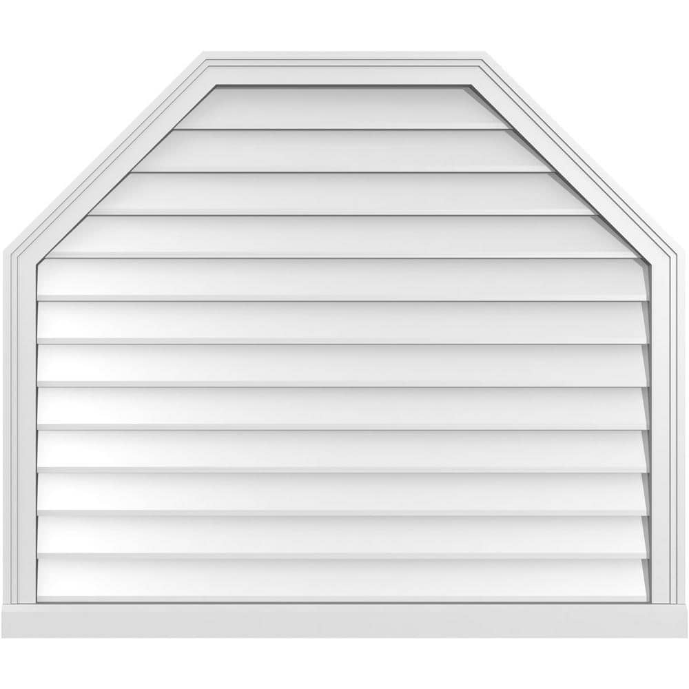 Paintable Plastic Vent Ekena Millwork Octagonal PVC Gable Vent - 20x20 ...