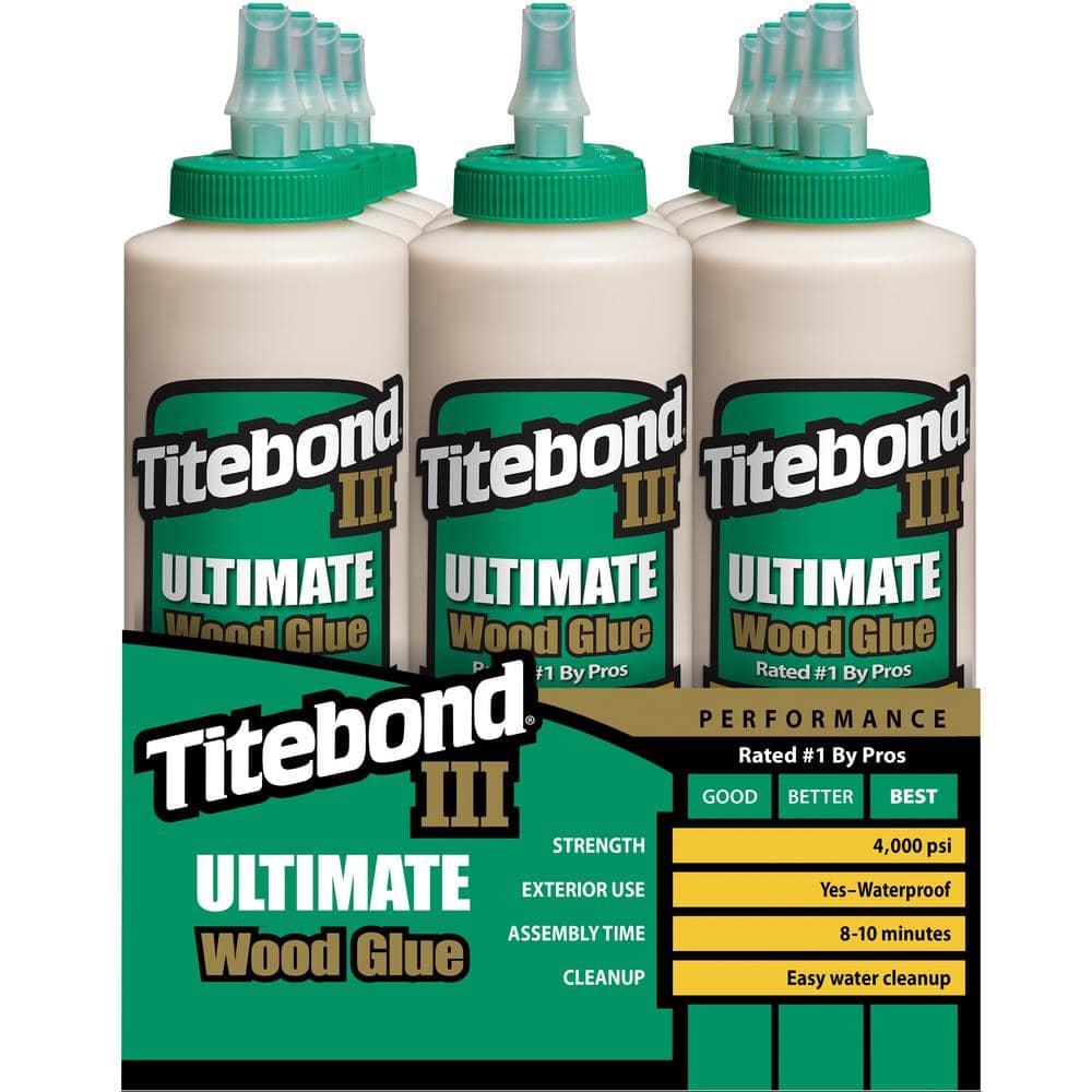 Titebond 16 oz. Titebond III Ultimate Wood Glue (12-Pack) 1414 - The ...