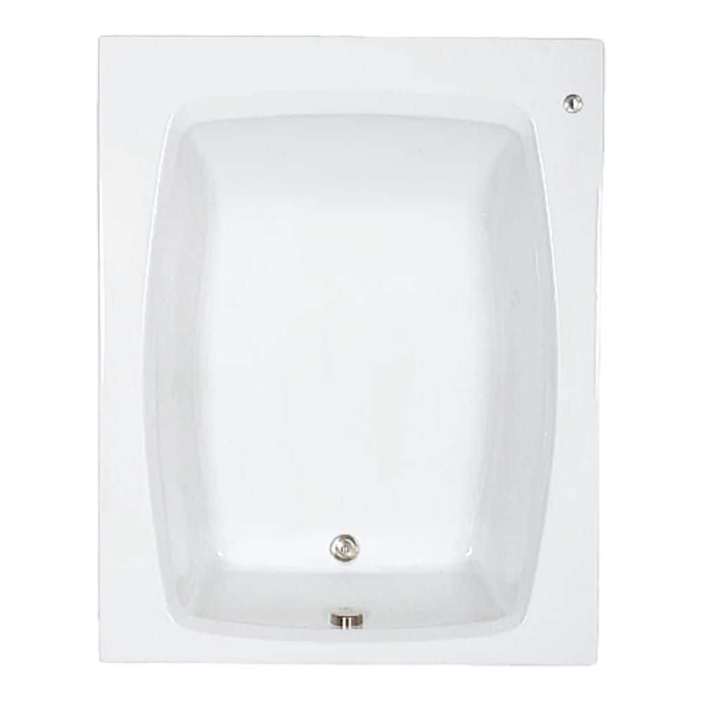 Comfortflo 60 in. x 48 in. Acrylic Rectangular Drop-in Soaking Bathtub ...
