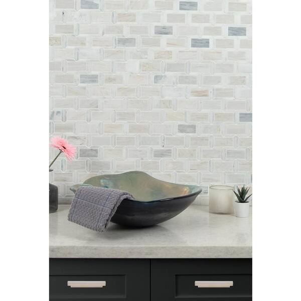 Buy Angora Framework 12 in. x 12 in. Polished Marble Floor and Wall ...