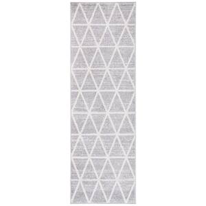 SAFAVIEH Adirondack Ivory/Gray 4 ft. x 6 ft. Chevron Diamond Area Rug ...