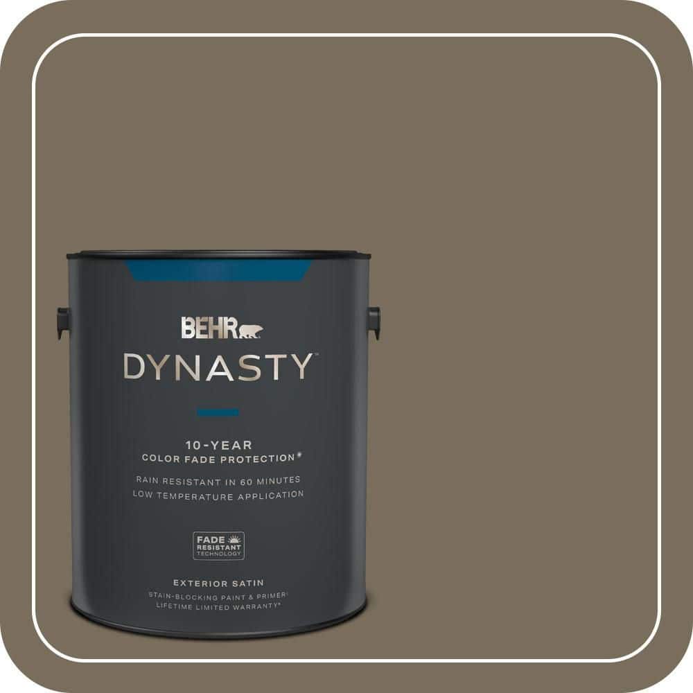 BEHR DYNASTY 1 gal. #730D-6 Coconut Husk Satin Enamel Exterior Stain ...