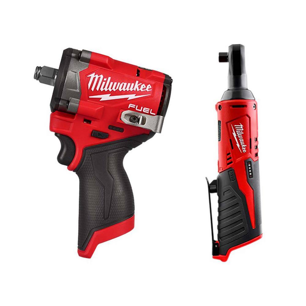 Milwaukee M12 FUEL 12V Lithium-Ion Brushless Cordless Stubby 1/2 in ...