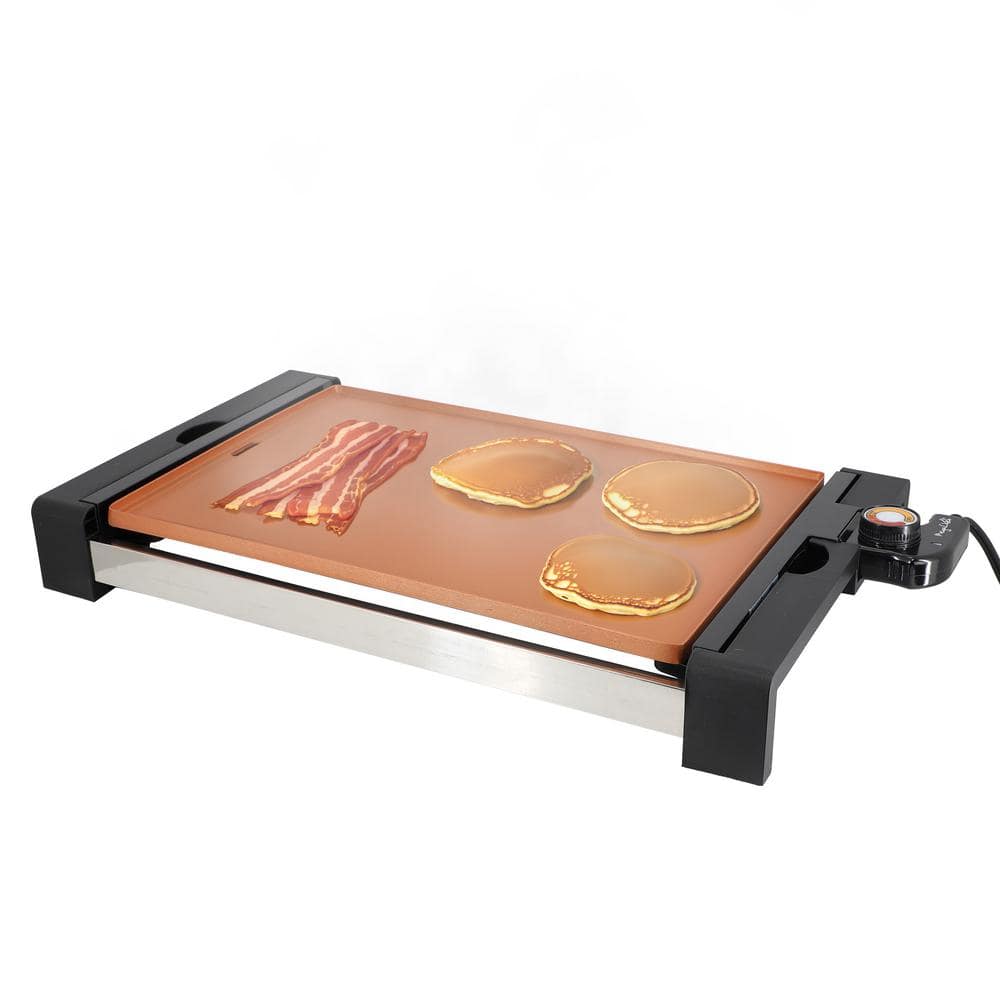 MegaChef 230sq. in. Aluminum Copper Electric Indoor Grill with Nonstick ...