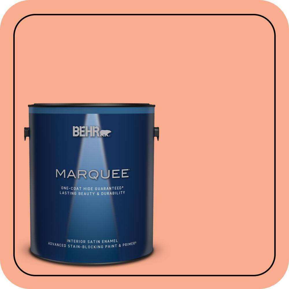 BEHR MARQUEE 1 gal. #210B-4 Sunset Strip Satin Enamel Interior Paint ...