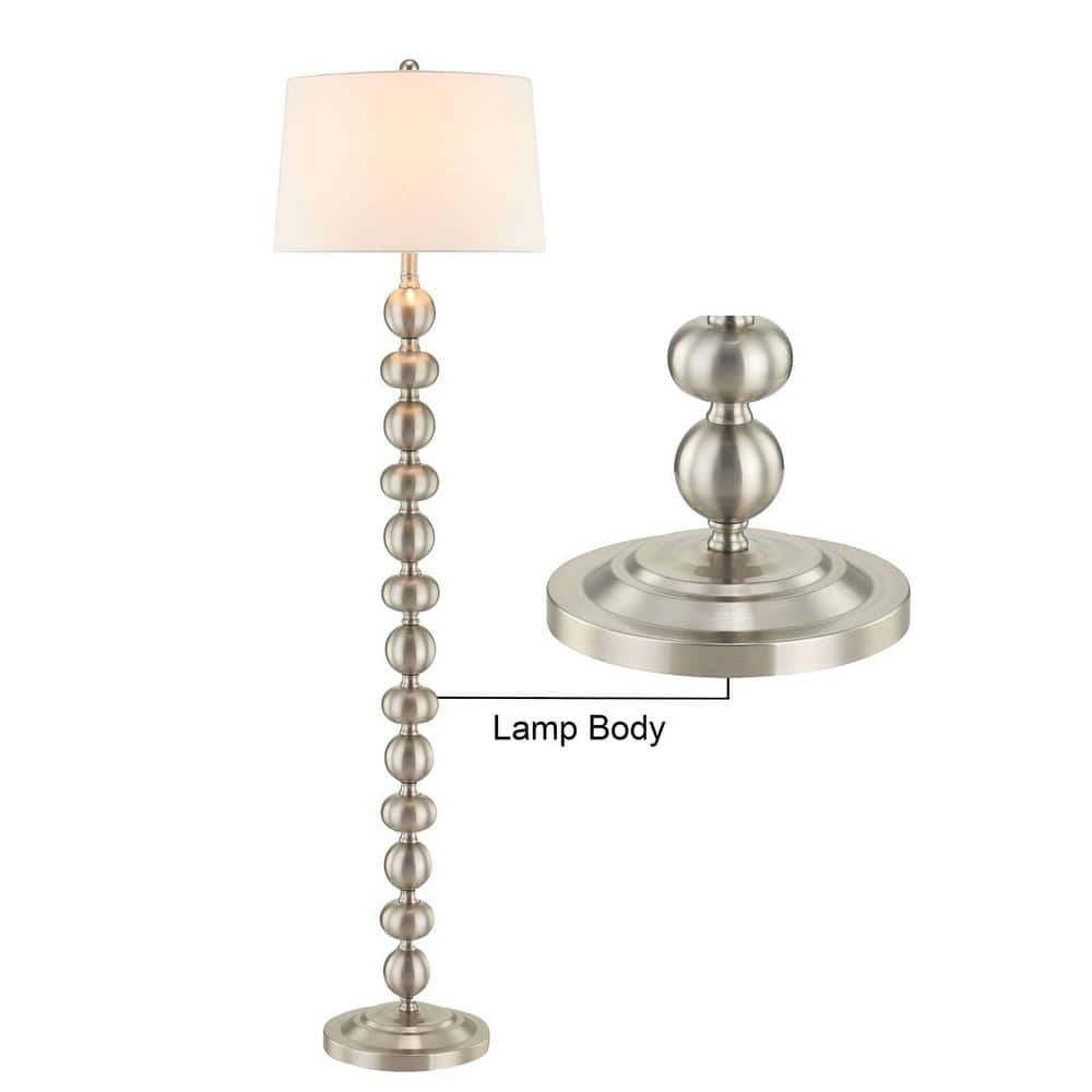Maxax Montgomery 59 .5 in. 1-Light Nickel Floor Lamp F48-NI - The Home ...