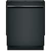 GE 24 in. Built-In Black Top Control ADA Dishwasher with Stainless ...