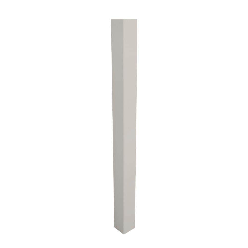 Weatherables 4 in. x 4 in. x 6 ft. Tan Vinyl Fence Blank Post LTPT ...