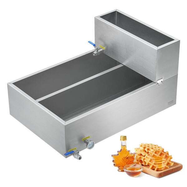VEVOR Maple Syrup Evaporator Pan,35 Gal.,509 Cups of 8.8oz. Maple Syrup,Flat Evaporator Pan with ...