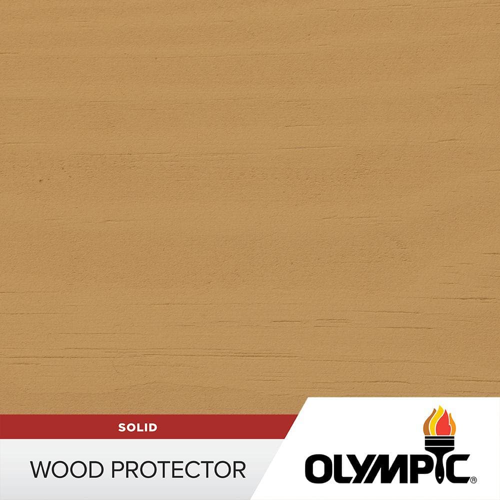 Olympic Wood Protector 1 gal. SC-1067 Rawhide Exterior Solid Stain Plus ...