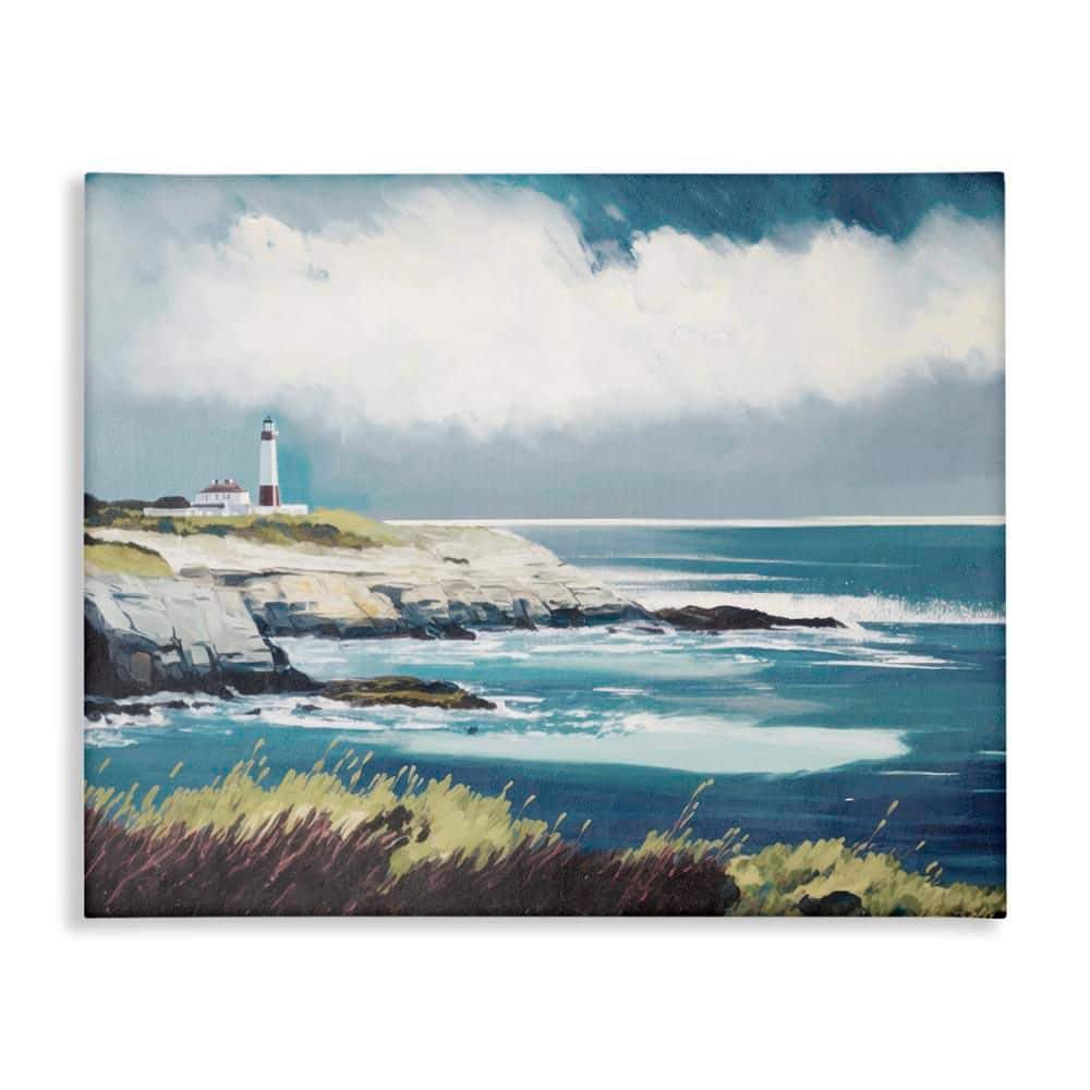 Stupell Industries Windswept Lighthouse Grasses by Svetlana Aleynikova Unframed Coastal Graphic ...