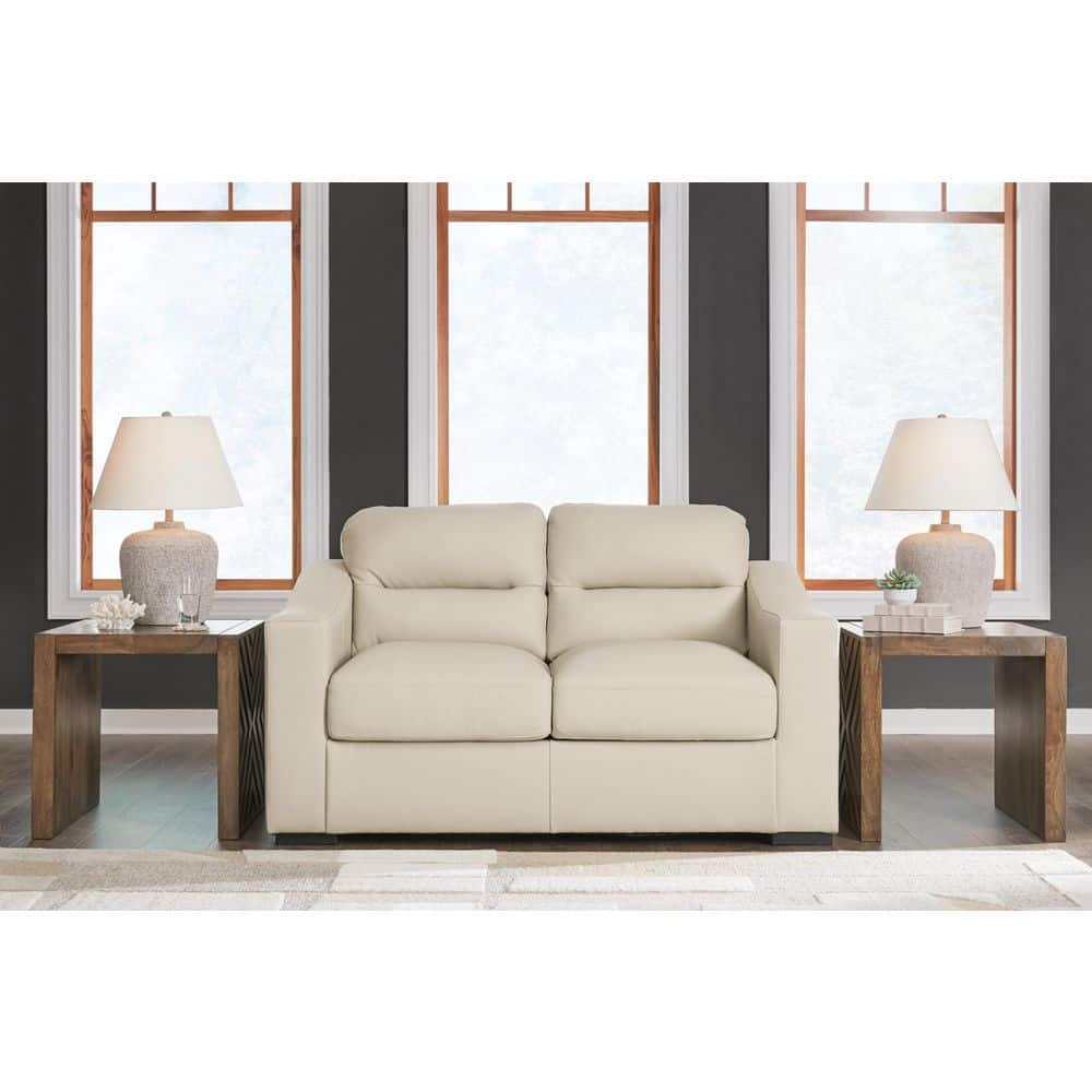 Signature DESIGN BY ASHLEY Treasure Trove 67 in. Solid Leather Match 2 ...