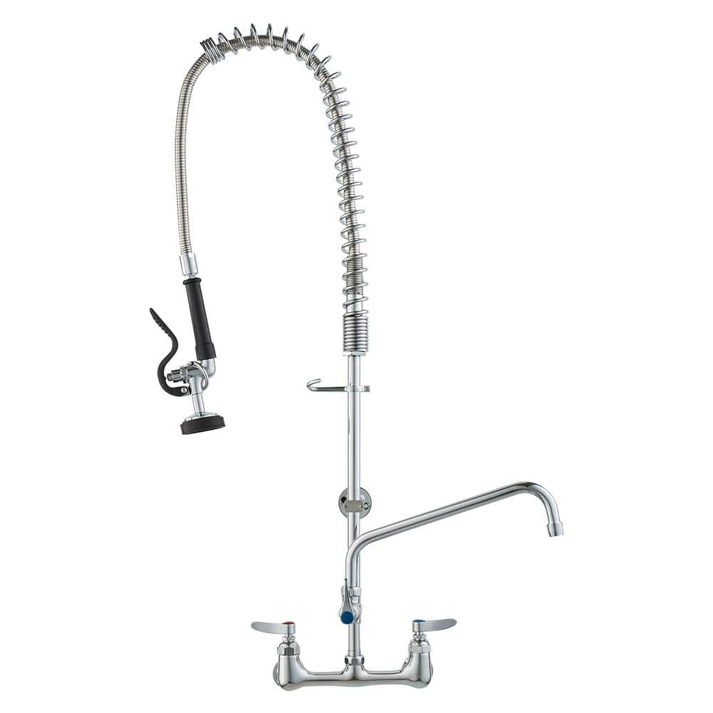 SKYSHALO Commercial Faucet 36 in. H 8 in. Center 12 in. Double Handle ...