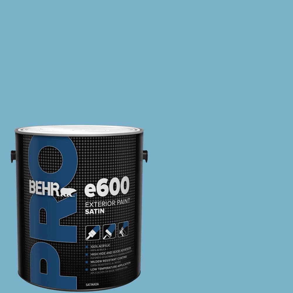BEHR PRO 1 gal. #M490-4 Frisky Blue Satin Exterior Paint PR64001 - The ...
