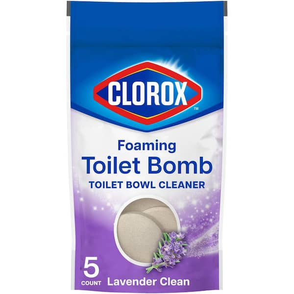 Clorox Foaming White Toilet Bomb Lavender Clean Toilet Bowl Cleaner (5 ...