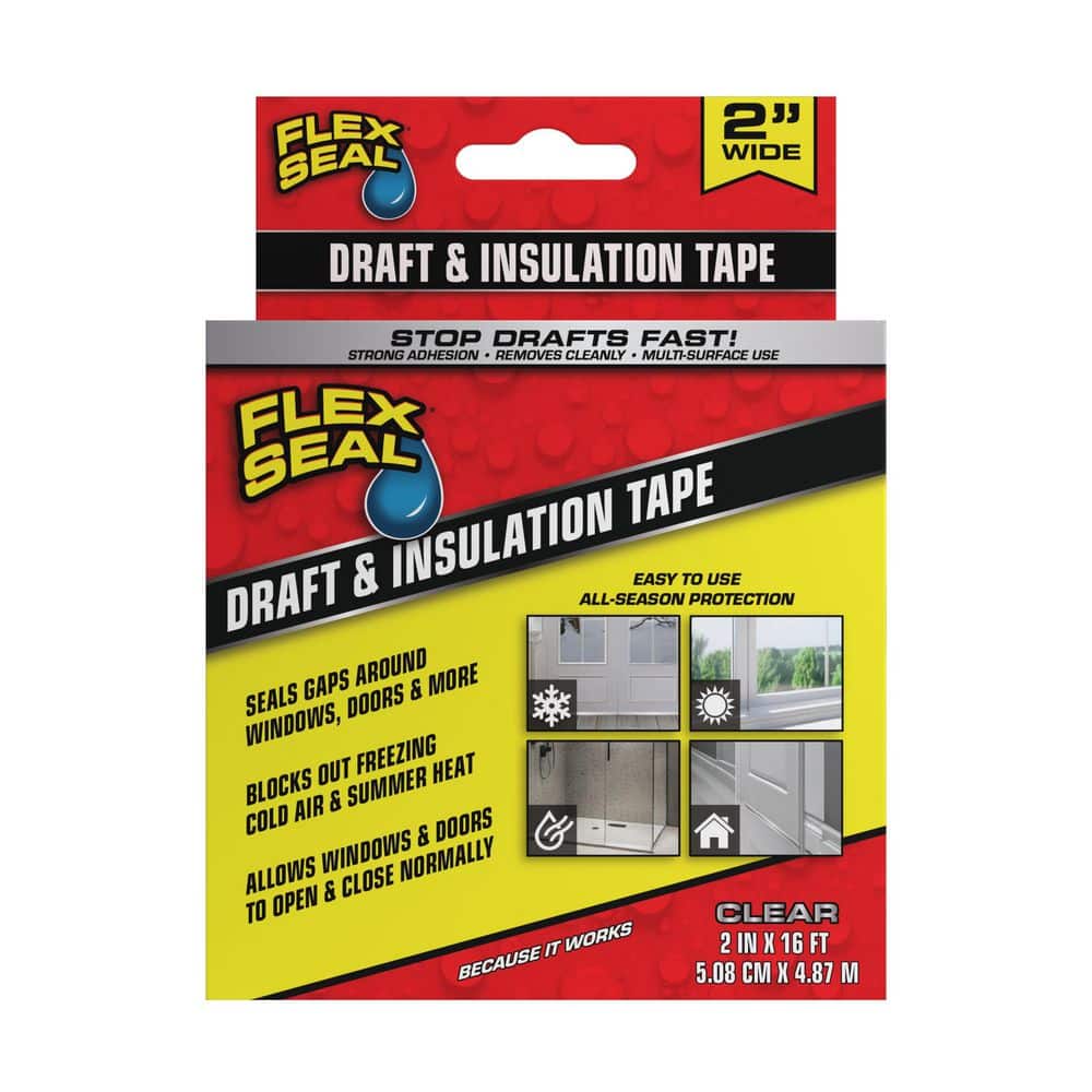 FLEX SEAL FAMILY OF PRODUCTS Flex Draft Tape 2 in. x 16 ft. Clear ...