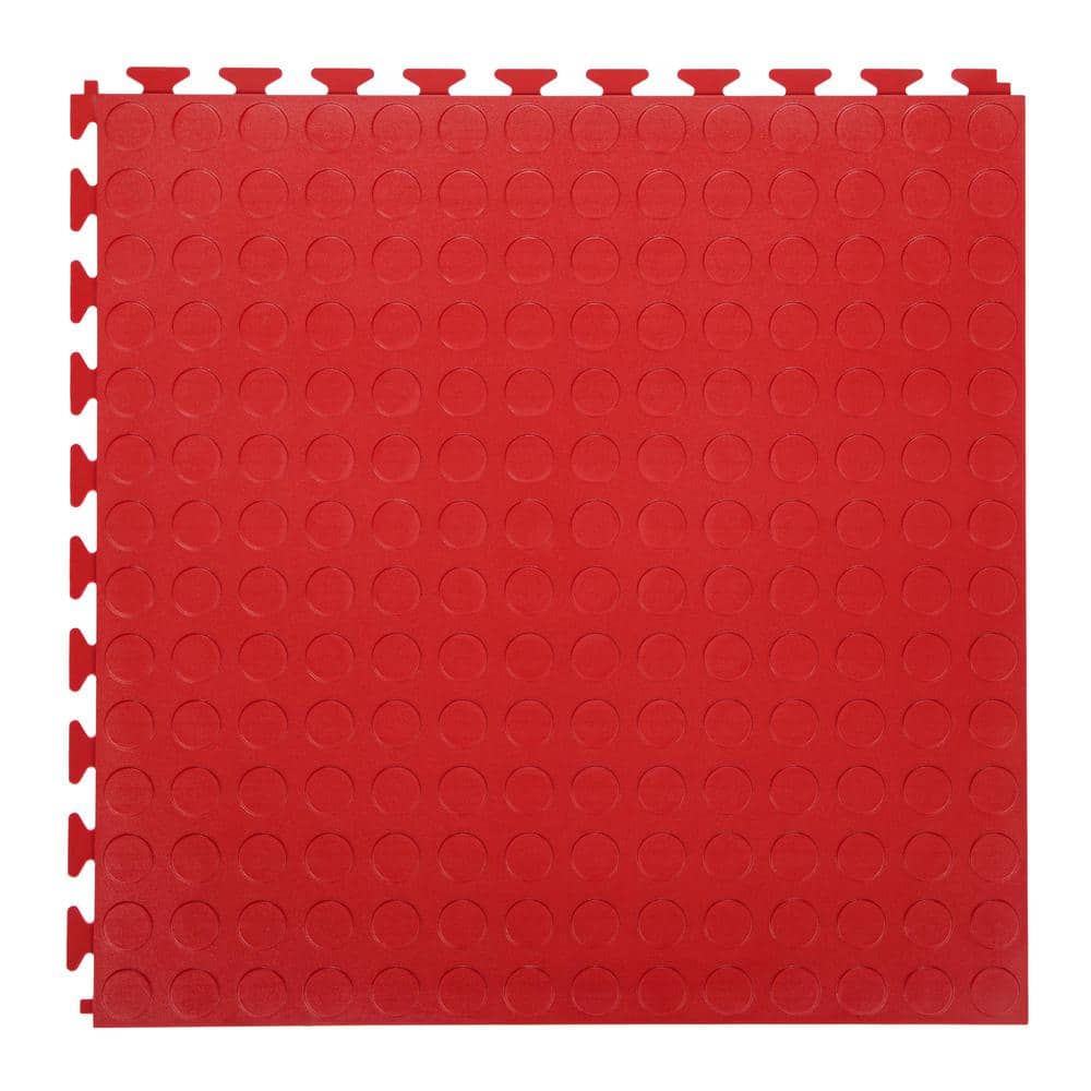FLOORINGINC Nitro Coin Fle x PVC Garage Floor Tiles, Victory Red, 20.5 ...