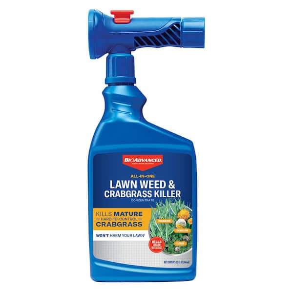 BIOADVANCED 32 oz. Ready-To-Spray All-in-One Lawn Weed and Crabgrass ...