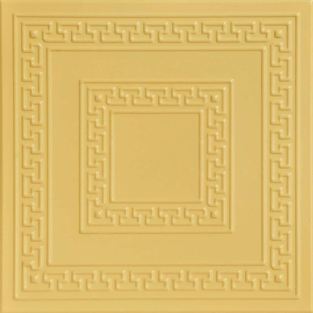 A La Maison Ceilings Greek Key Concord Ivory 1.6 ft. x 1.6 ft ...