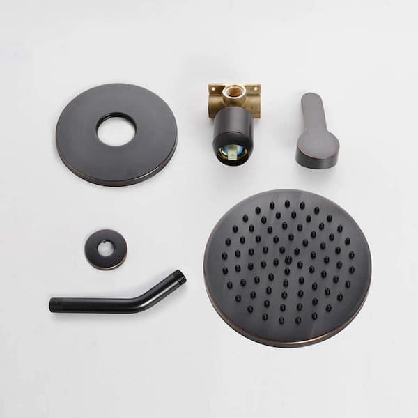 16 GAUGE SINKS Roxy 11.57 in. W 3 Jet Shower Tower in Oil Rubbed Bronze ...