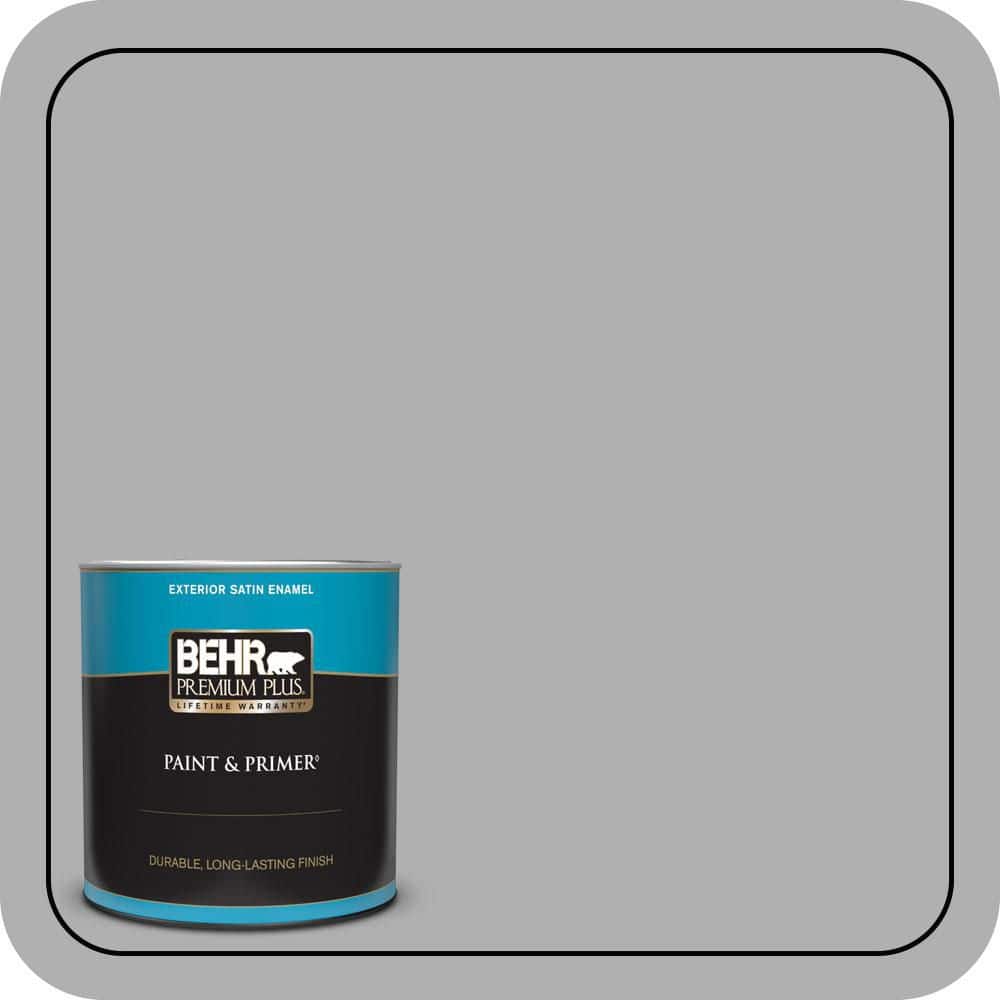 BEHR PREMIUM PLUS 1 qt. #780F-4 Sparrow Satin Enamel Exterior Paint ...