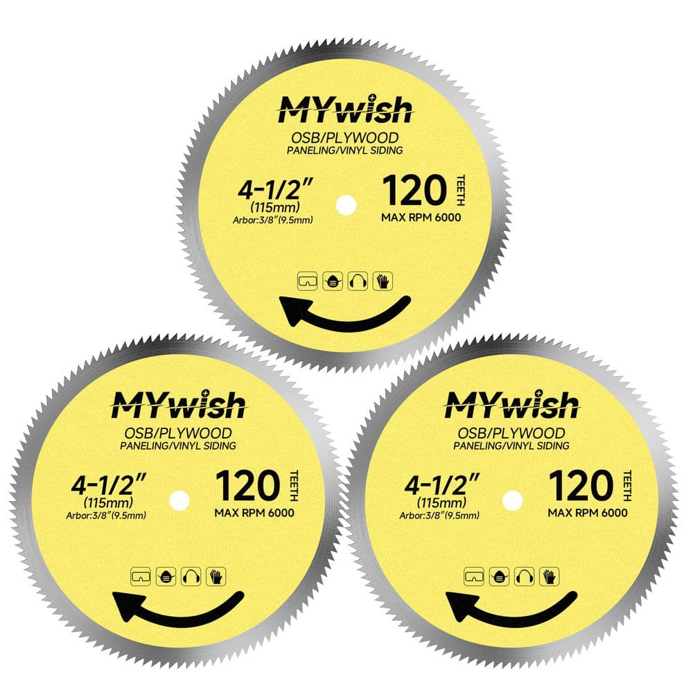 MYWISH 4-1/2 in. 120-Tooth Fine-Finish Circular Saw Blade with 3/8 in ...