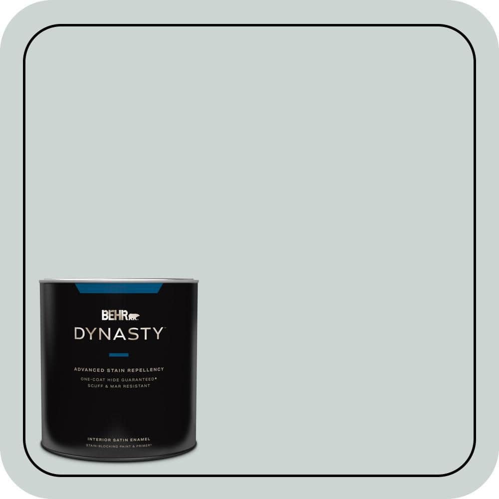 BEHR DYNASTY 1 qt. #ECC-34-1 Pacific Mist Satin Enamel Interior Stain ...