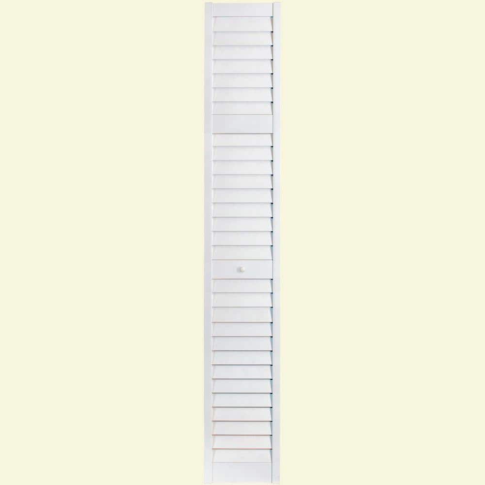 Home Fashion Technologies 30 in. x 96 in. Louver/Louver White PVC ...