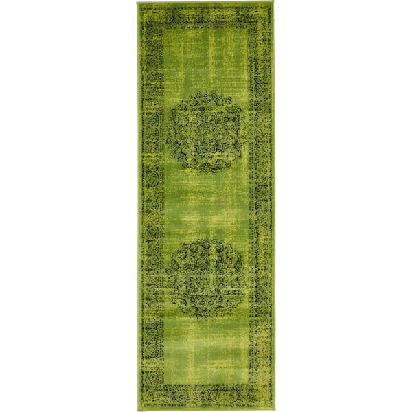 Unique Loom Imperial Cypress Sage Green 2' 0 x 6' 0 Runner Rug 3134912