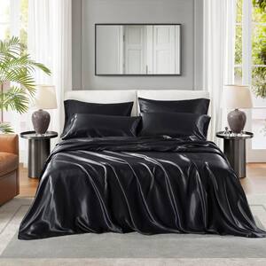 Madison Park Satin 6-Piece Blush Solid Polyester Full Luxury Sheet Set ...