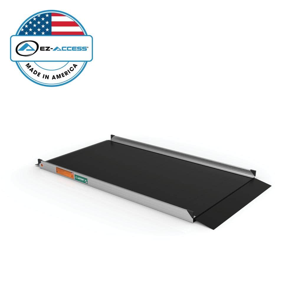 EZ-ACCESS GATEWAY 3G 6 ft. Aluminum Solid Surface Black Wheelchair Ramp ...