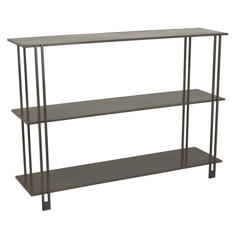 Benjara Bush 3- Tier Gray Metal Plant Stand (12 in. x W 32 in. H ...