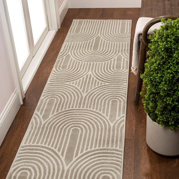 JONATHAN Y Ariana MidCentury Art Deco Striped Arches 2-Tone High-Low ...